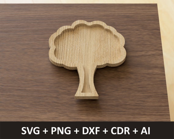 Tree Tray Plate Digital CNC Cut File Svg Dxf File Food - Etsy