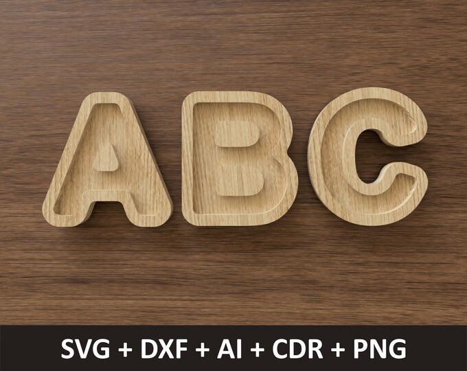 Uppercase Letters Trays 120 Mm | English Alphabet Letters | for CNC and ...