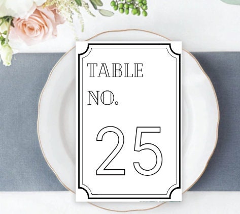Printable Table Guest Cards - Etsy