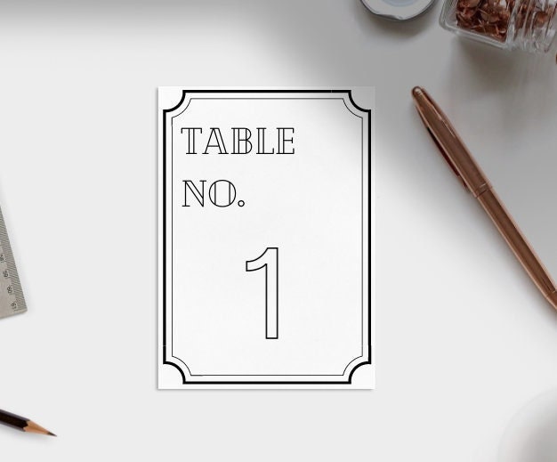 Printable Table Guest Cards - Etsy