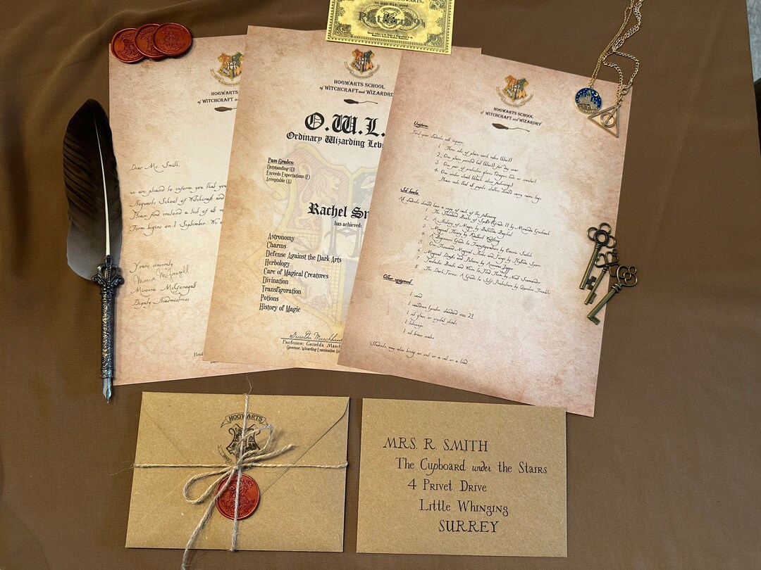 Personalized Letter English Gift School of Witchcraft and Wizardry ...
