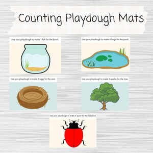 Play Doh Mats Counting Visual Cards Printable Play Dough - Etsy