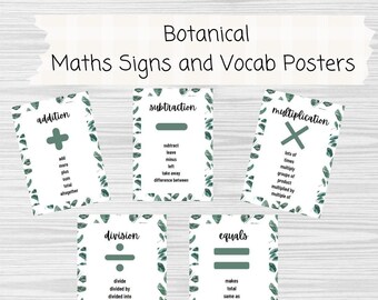 Botanical Classroom Signs - Etsy