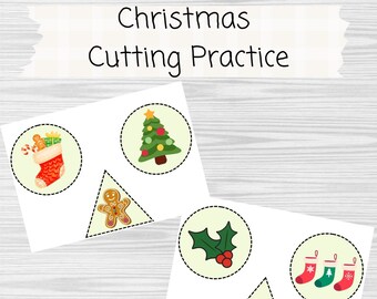 Christmas Cutting Practice - Etsy