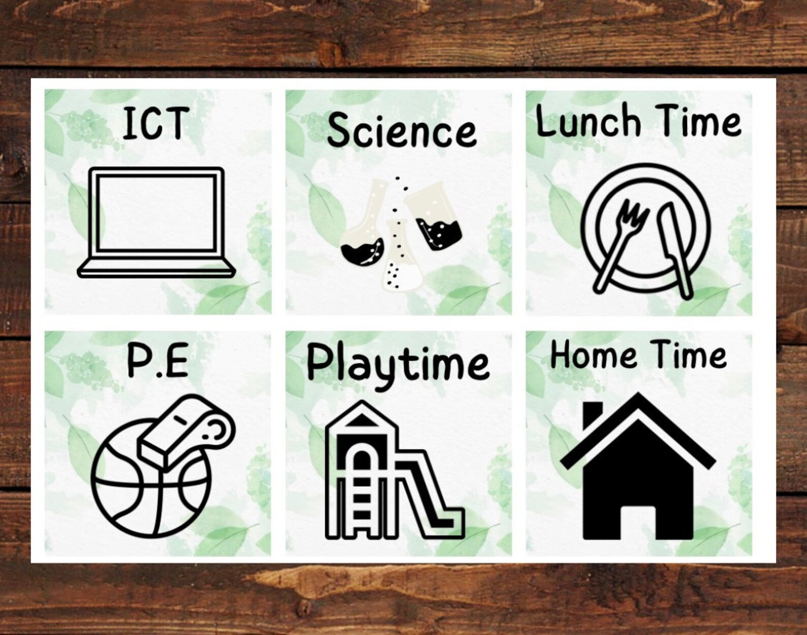 Botanical Natural Visual Timetabledaily Activities Plan - Etsy