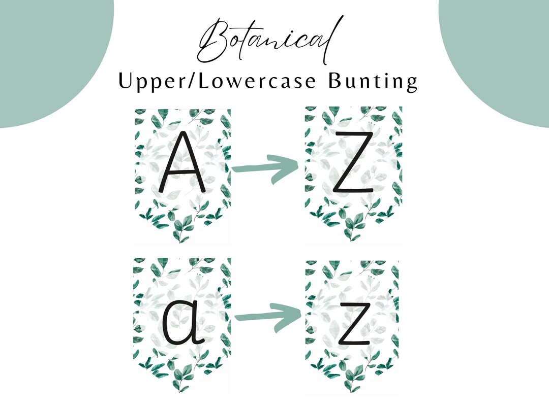 Botanical Bunting Lettering Classroom Display Headers - Etsy