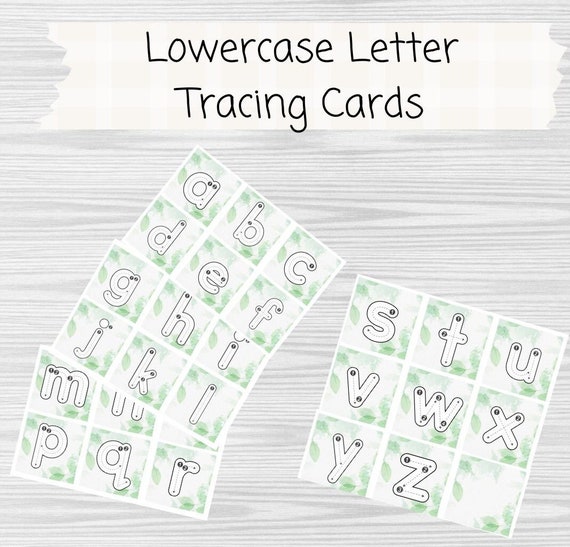 Botanical Lowercase Alphabet Letter Flashcards Letter Sounds - Etsy