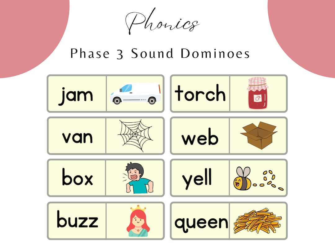 Phase 3 Phonics Sound Dominoes - Etsy