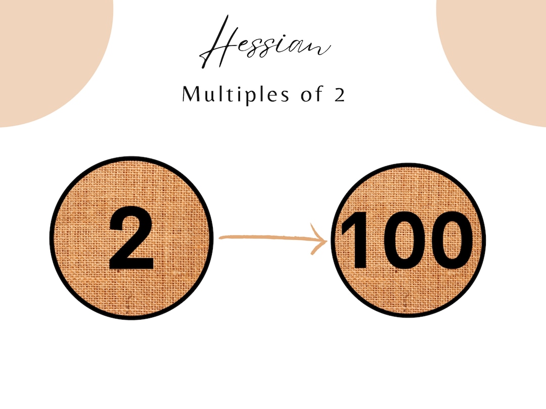 Hessian Multiples of 2 Number Circles Flashcards Maths - Etsy
