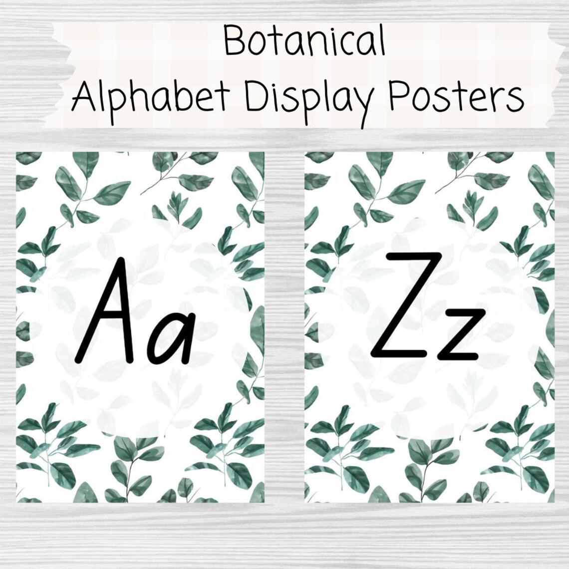 Botanical Alphabet Posters Classroom Decor - Etsy