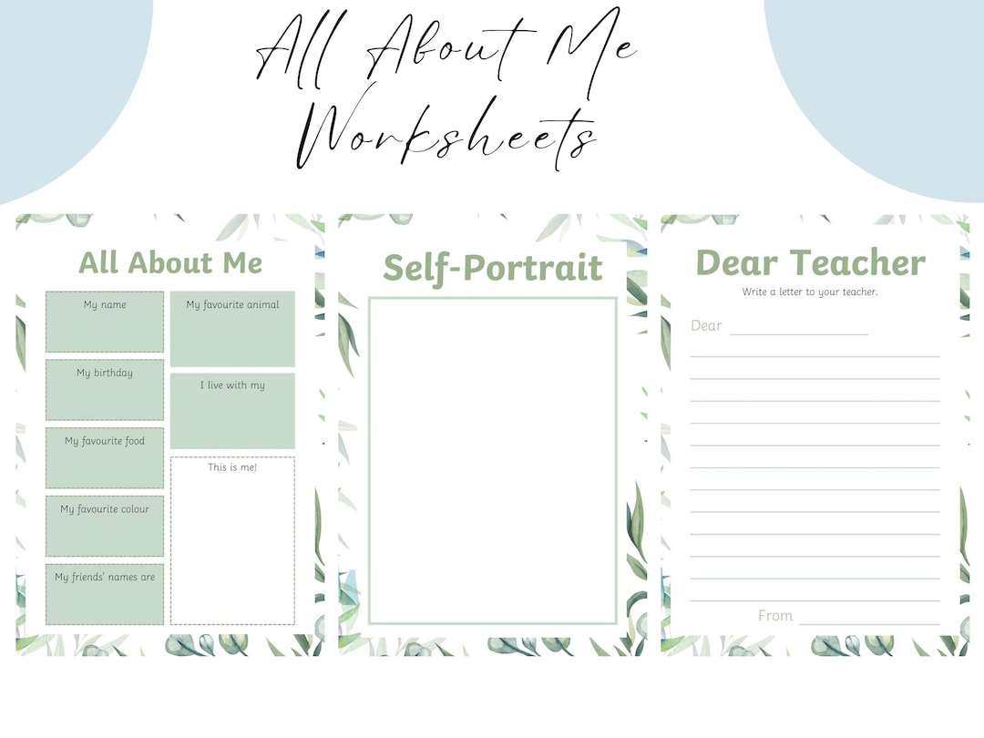 All About Me Worksheet Printable Back to School Worksheet Kids Get to ...