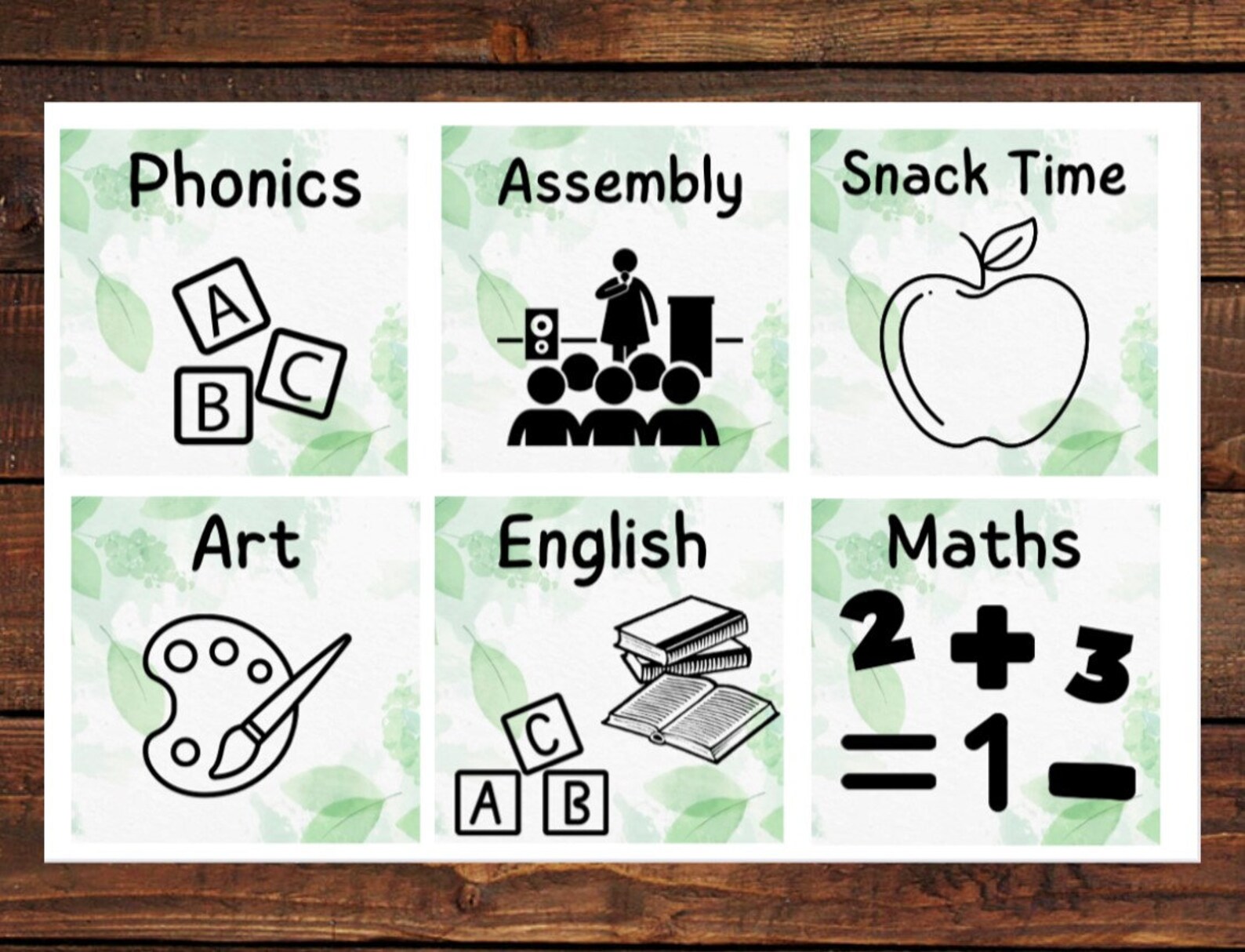 Botanical Natural Visual Timetabledaily Activities Plan - Etsy