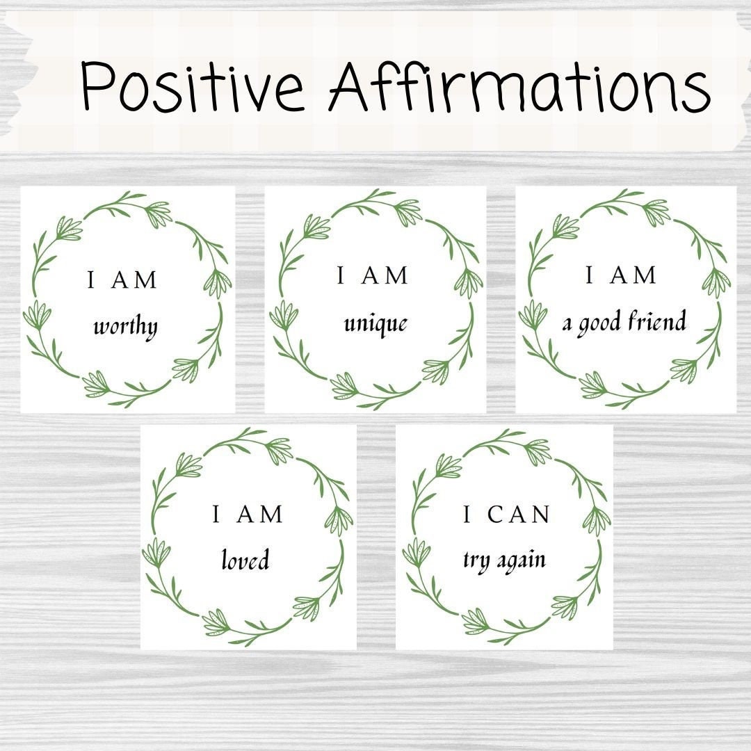 Positive Affirmation Station Pack Labels Stickers Positive - Etsy