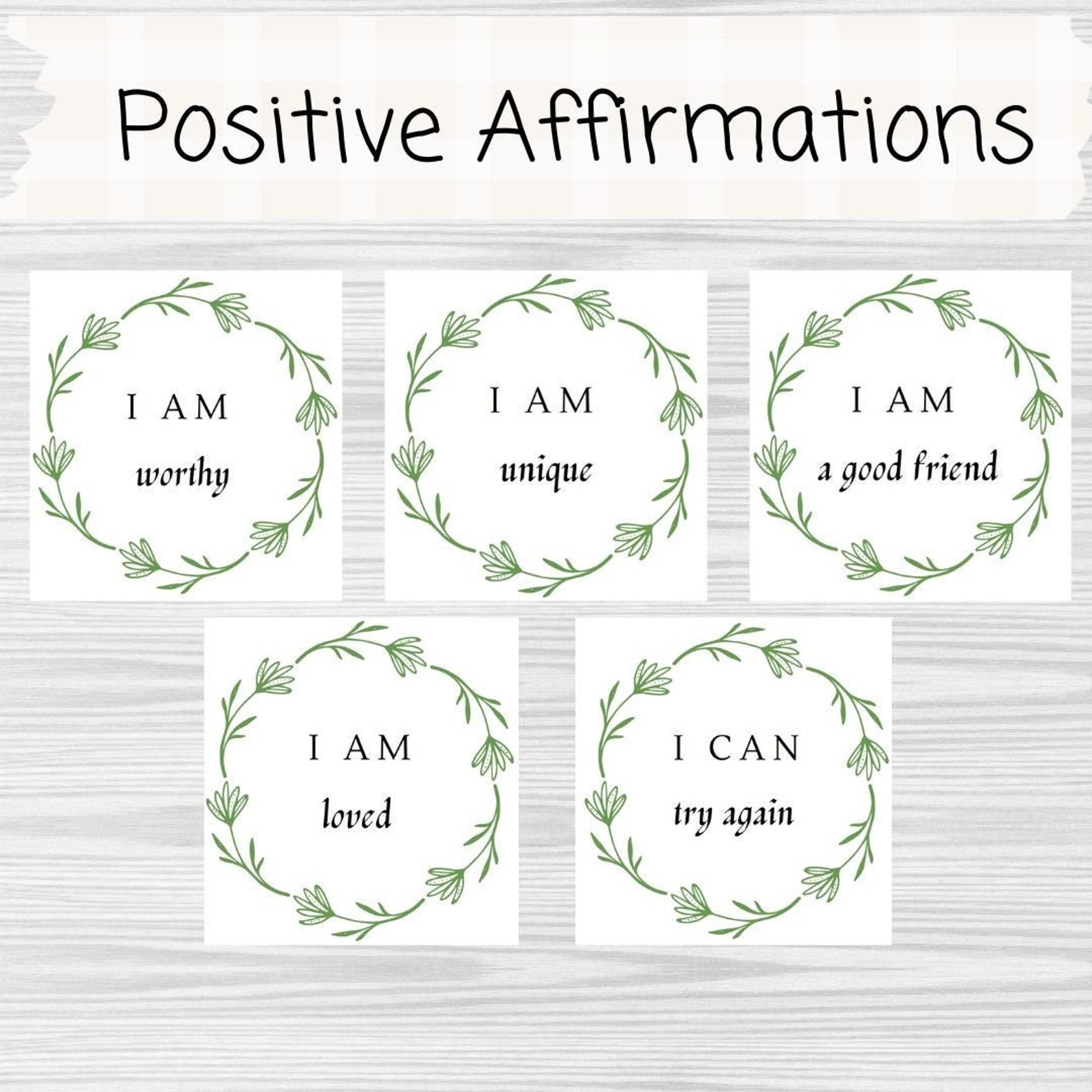 Positive Affirmation Station Pack Labels Stickers Positive - Etsy