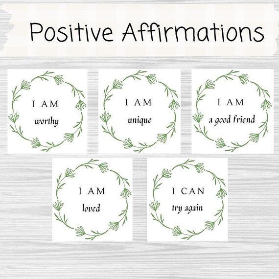 Positive Affirmation Station Pack Labels Stickers Positive - Etsy