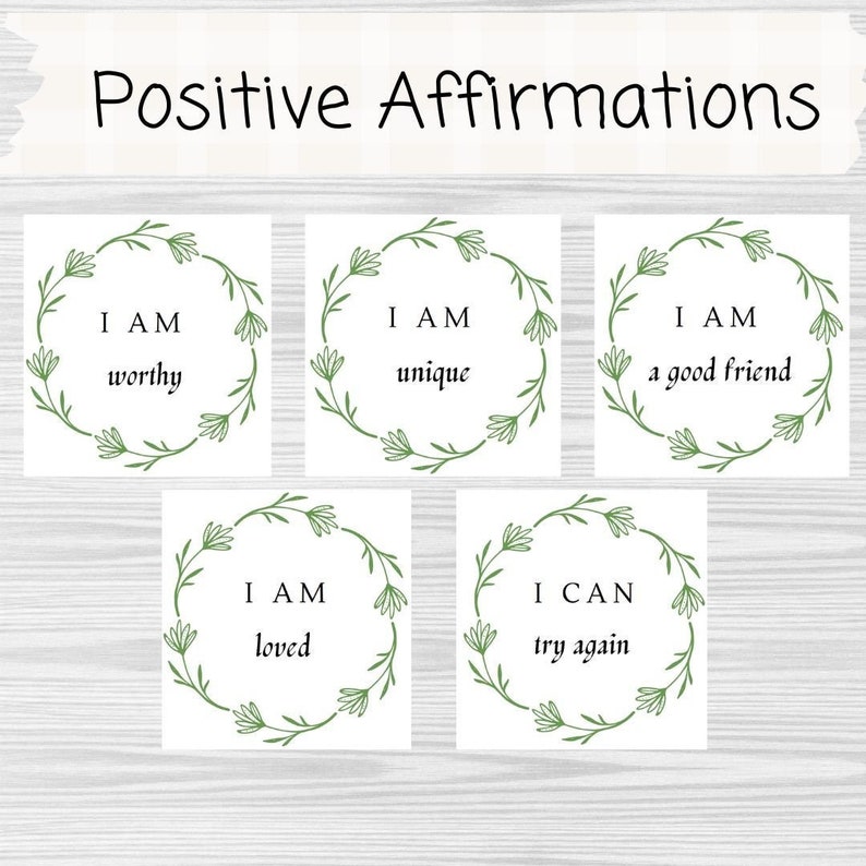 Positive Affirmation Station Pack Labels Stickers Positive - Etsy