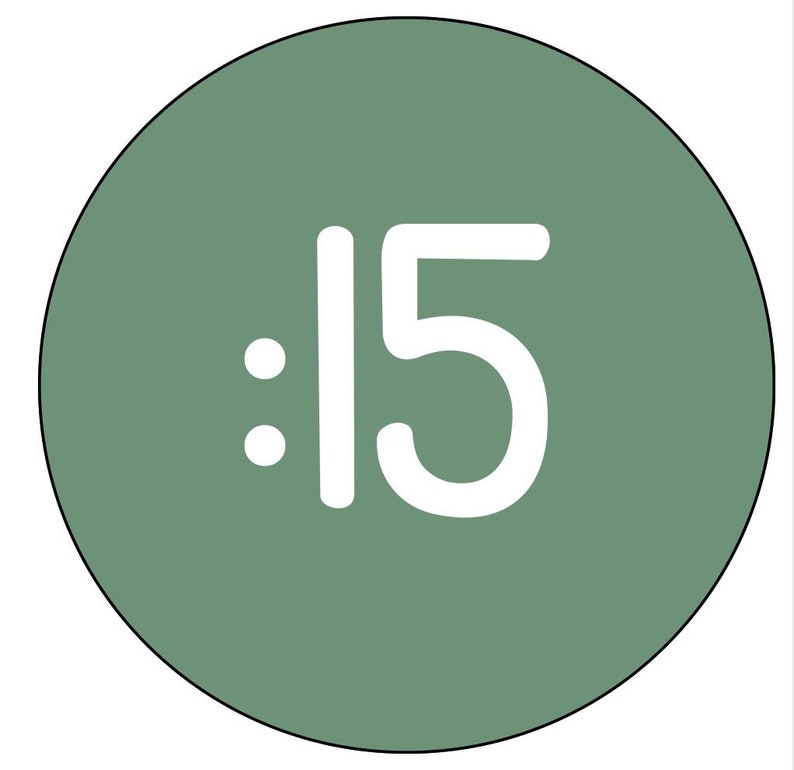 Botanical Neutral Clock Numbers - Etsy