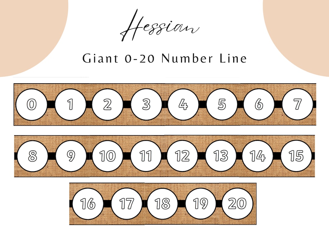 Hessian Giant Number Line 0-20 - Etsy