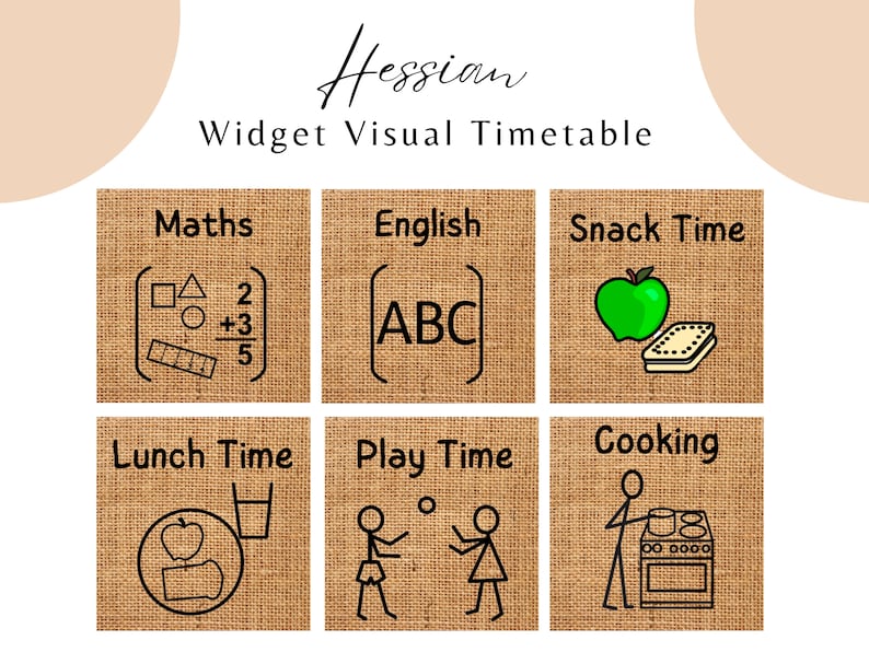 Communicate in Print Widget Symbols SEN Hessian Visual Timetable Non ...