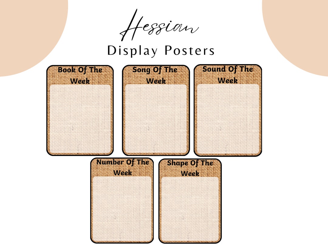 Hessian Display Posters Book Song Sound Number of the Week - Etsy