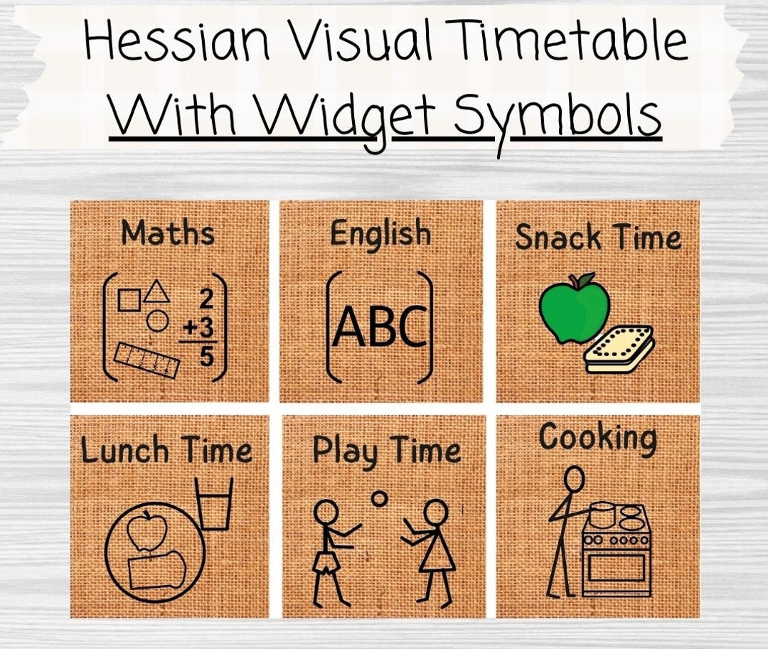 Communicate in Print Widget Symbols SEN Hessian Visual - Etsy UK