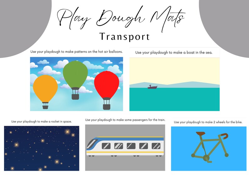 Transport Playdough Play Doh Mats - Etsy