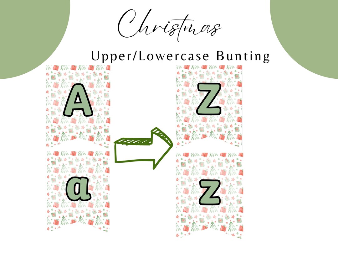 Christmas Bunting Lettering Classroom Display Headers - Etsy