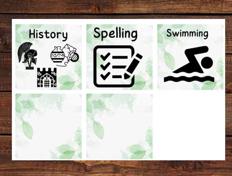 Botanical Natural Visual Timetabledaily Activities Plan - Etsy