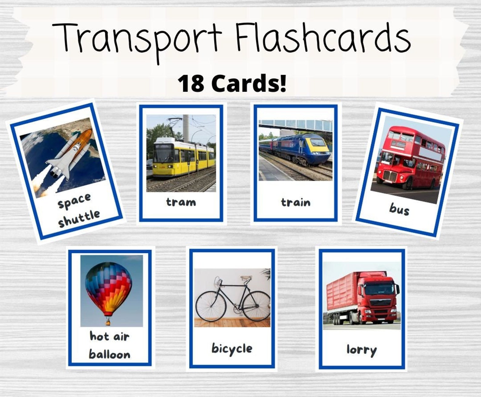 Things That Go Flashcards Printable Preschool Flash Cards - Etsy