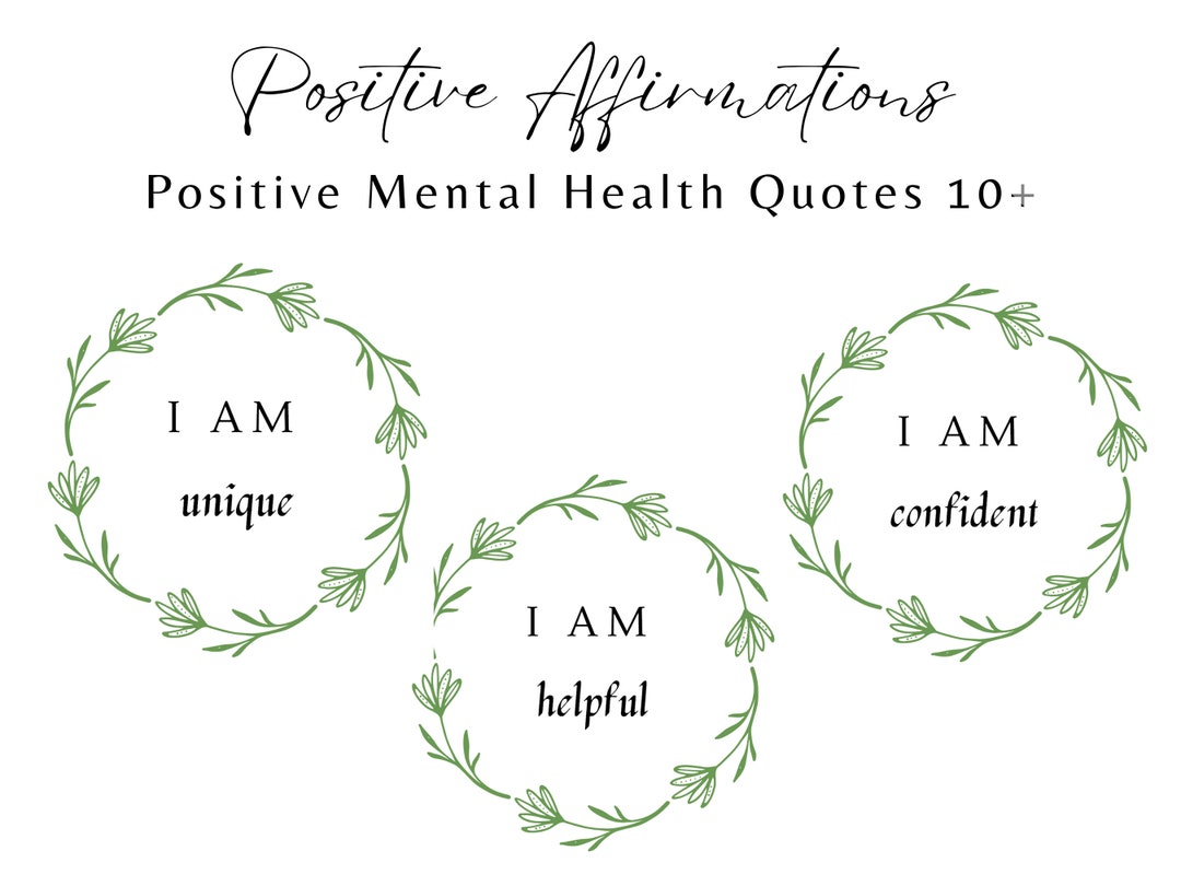 Positive Affirmation Station Pack Labels Stickers Positive Mental ...