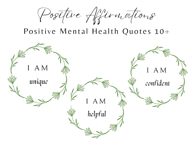Positive Affirmation Station Pack Labels Stickers Positive Mental ...