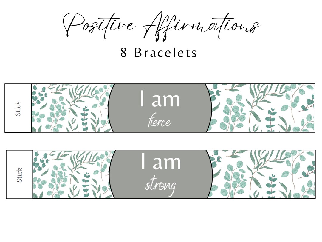 Botanical Affirmations Wrist Bands Bracelets - Etsy
