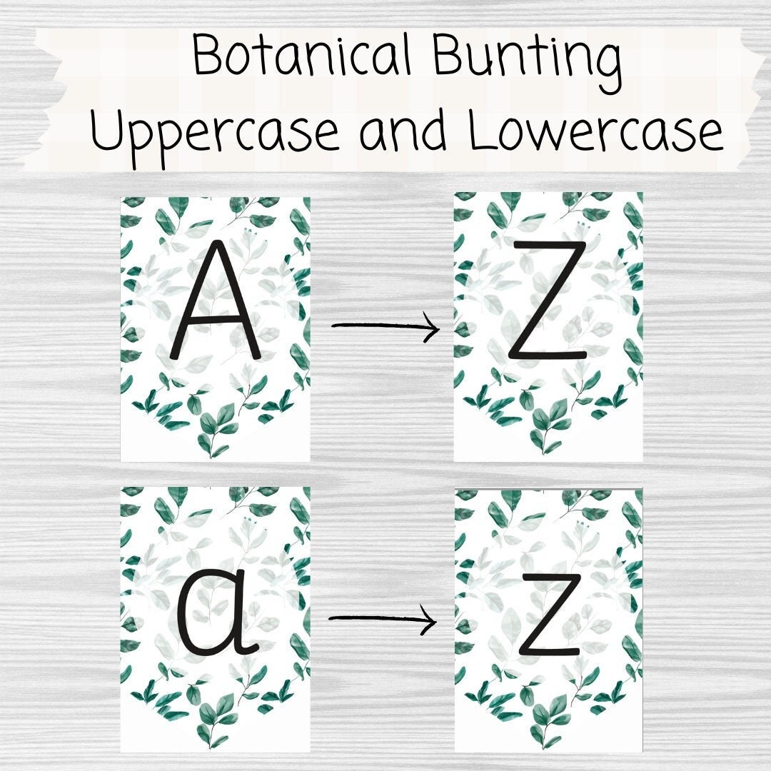 Botanical Bunting Lettering Classroom Display Headers - Etsy UK