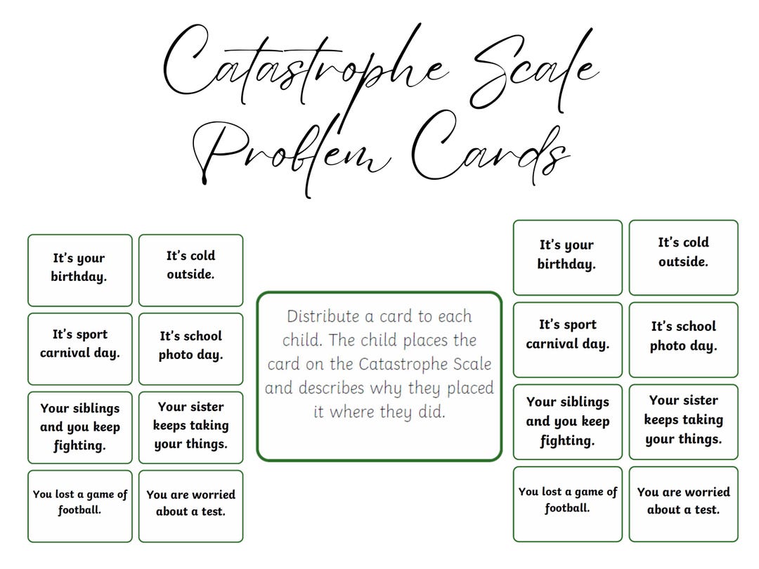 Catastrophe Scale Problem Cards - Etsy