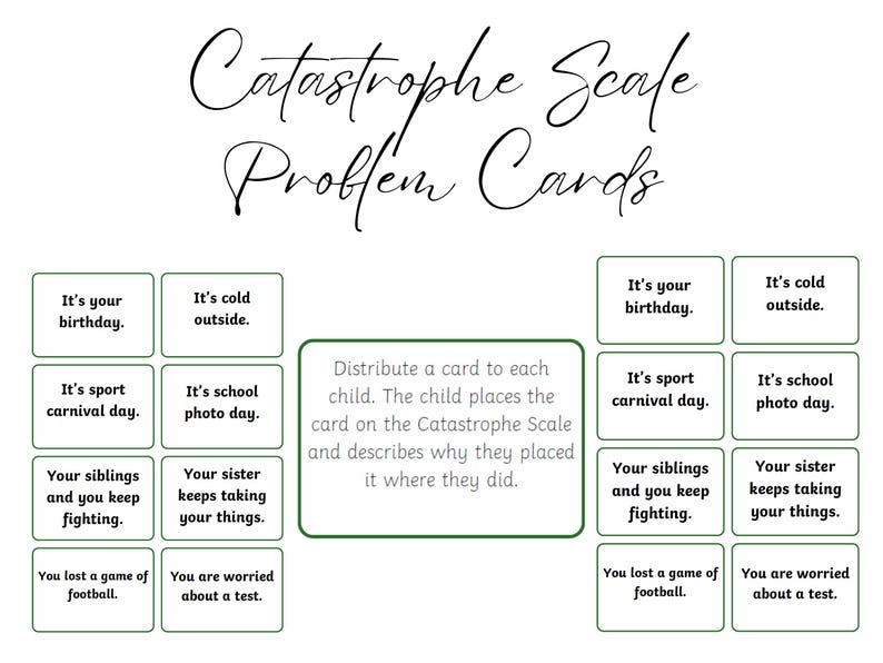 Catastrophe Scale Problem Cards - Etsy