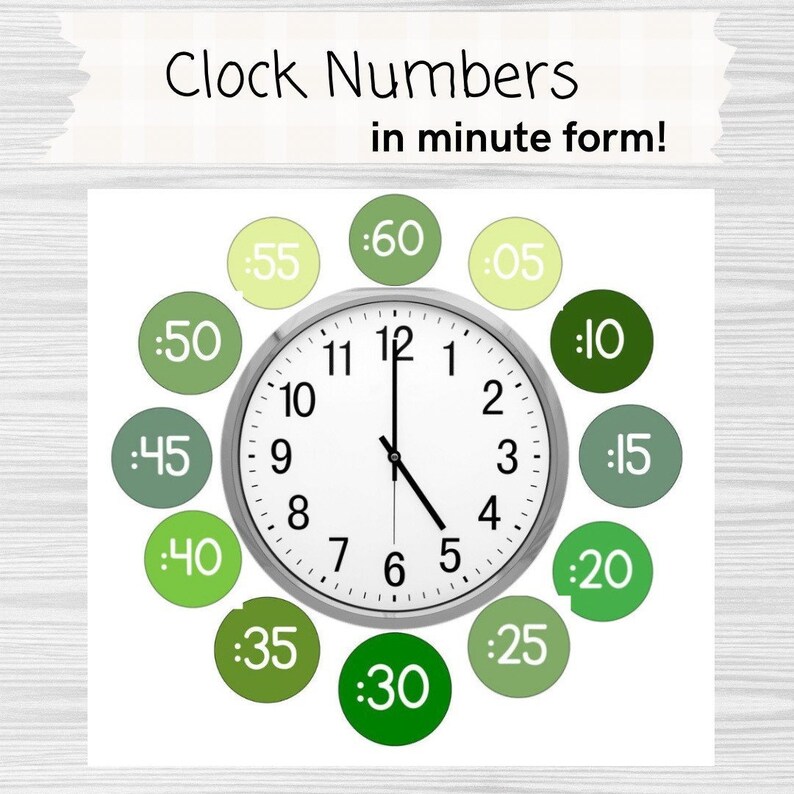 Botanical Neutral Clock Numbers - Etsy