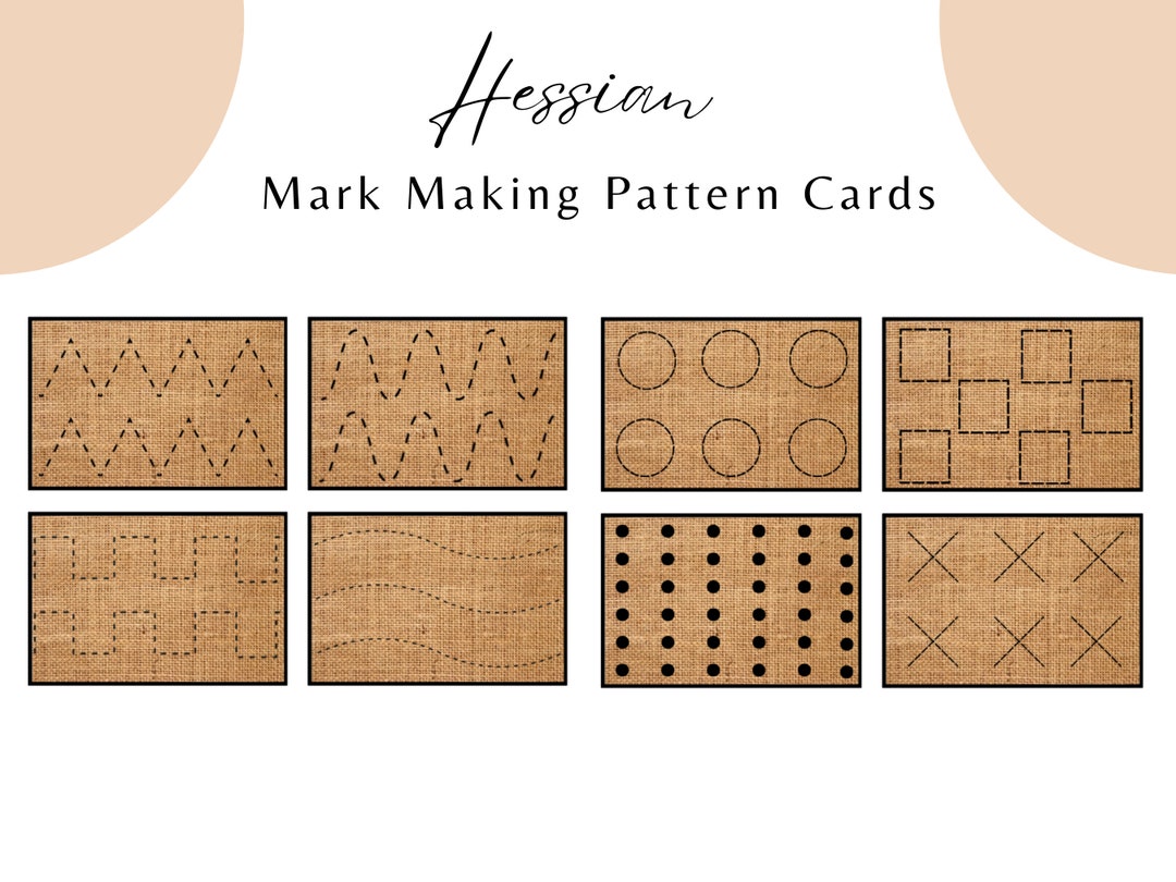 Hessian Mark Making Pattern Cards - Etsy