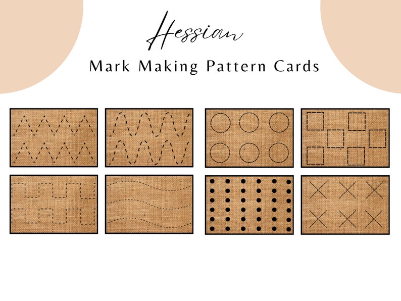 Hessian Mark Making Pattern Cards - Etsy