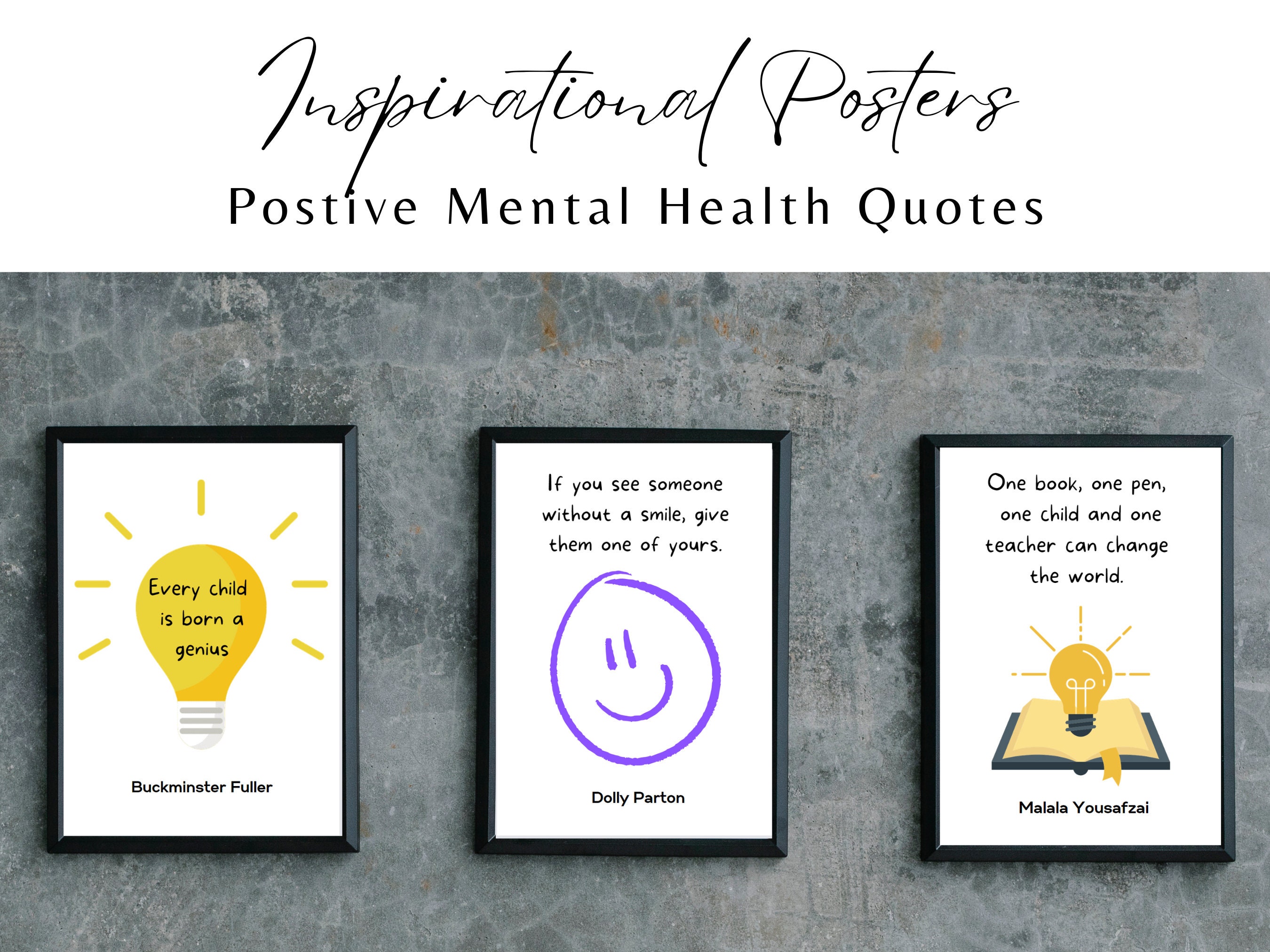 Children's Mental Health Quotes Inspirational Posters Digital - Etsy