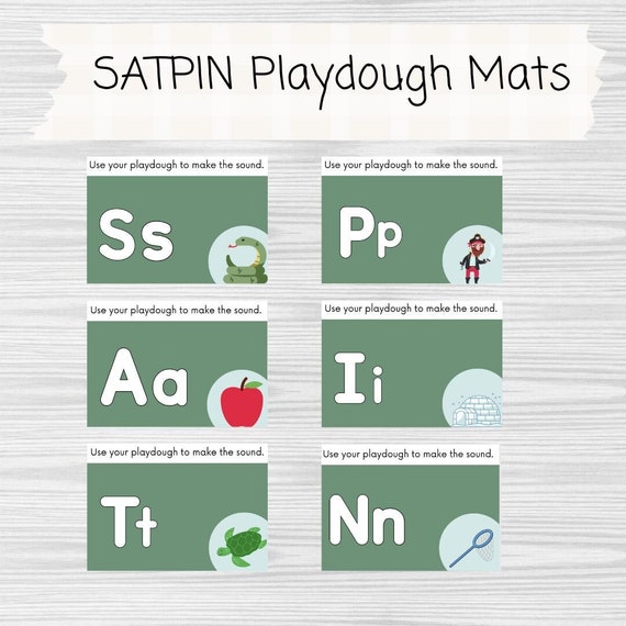 SATPIN Playdough Mats Play Doh Printable Toddler Activities - Etsy