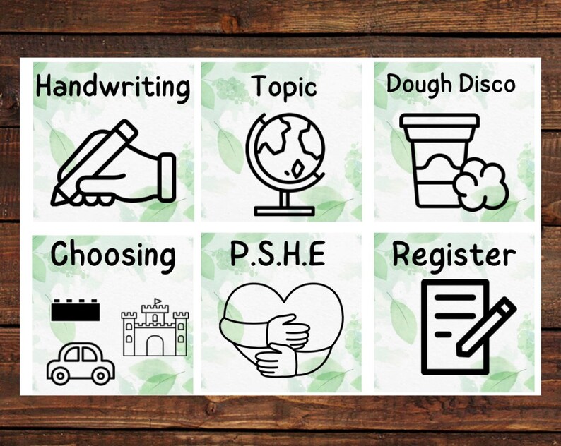 Botanical Natural Visual Timetabledaily Activities Plan - Etsy