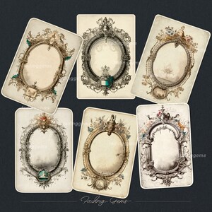 Rococo Frames II, Decorative Cartouche With Ornate Borders, Pastels ...