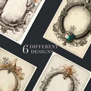 Rococo Frames II, Decorative Cartouche With Ornate Borders, Pastels ...