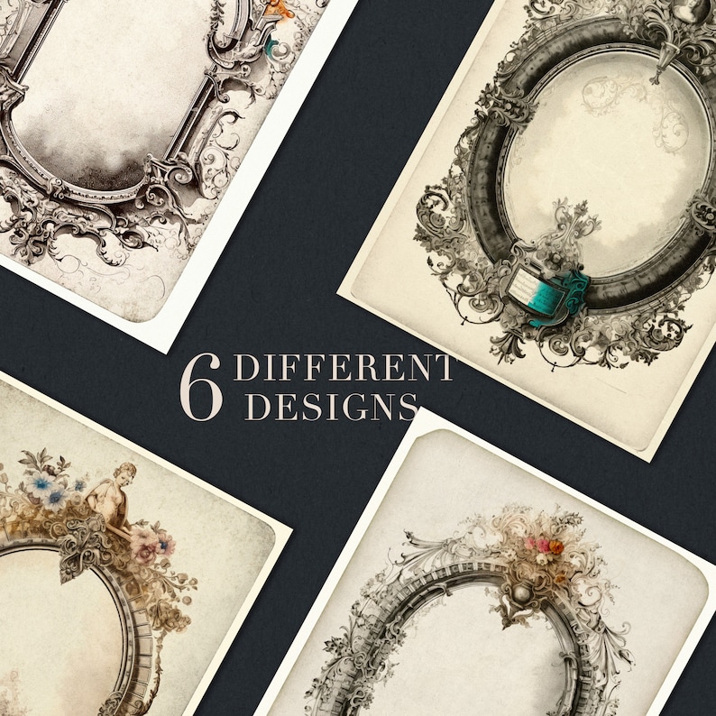 Rococo Frames II Decorative Cartouche With Ornate Borders - Etsy
