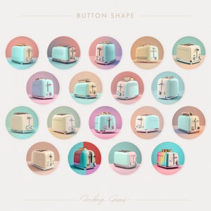 Fun Retro Toasters, Printable Fussy Cut Stickers, 1950s Appliances ...