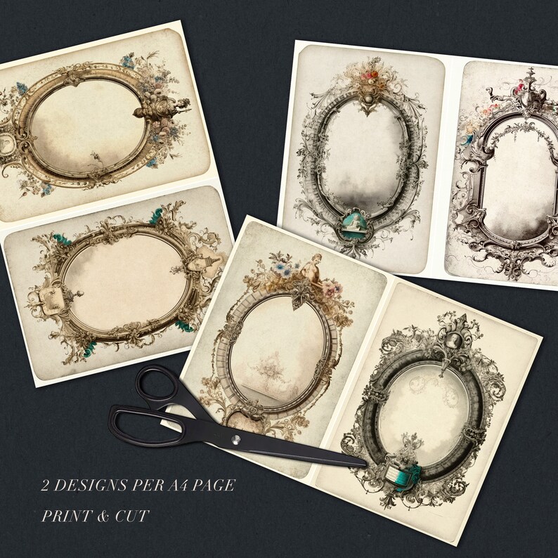 Rococo Frames II Decorative Cartouche With Ornate Borders - Etsy