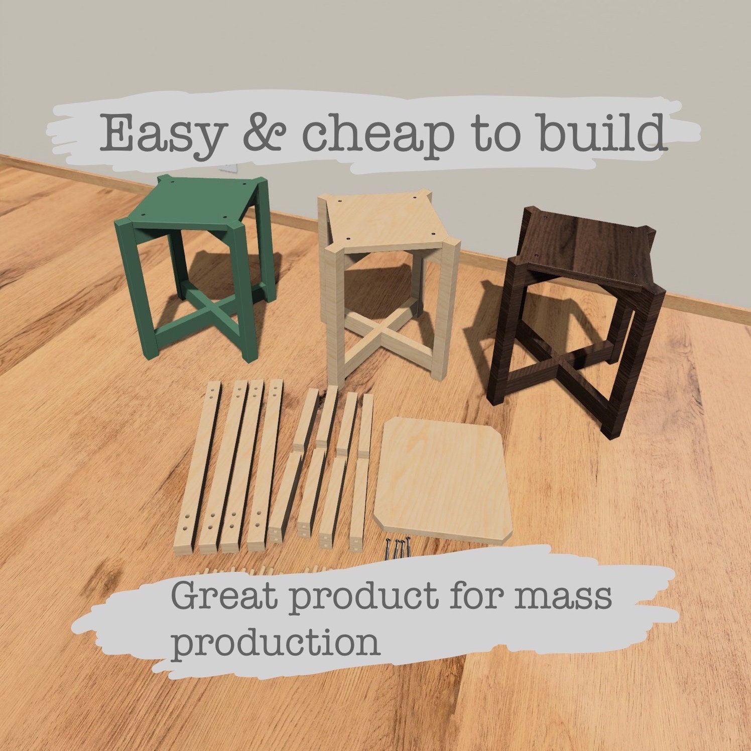 Diy-stool Plans Easy Level Great First Project Woodworking Plans ...