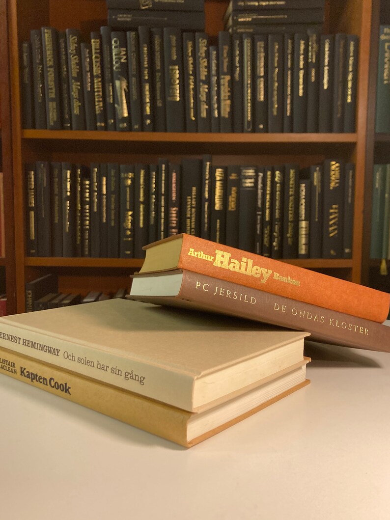 Brown Book Stack | Swedish Decorative Books | Real Hardback - Etsy