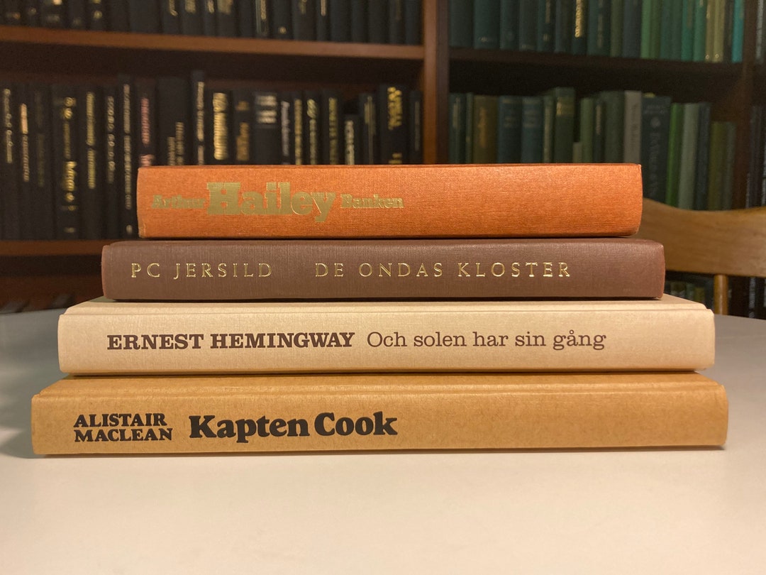 Brown Book Stack | Swedish Decorative Books | Real Hardback - Etsy