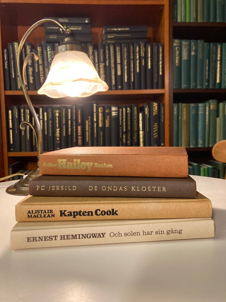Brown Book Stack | Swedish Decorative Books | Real Hardback - Etsy